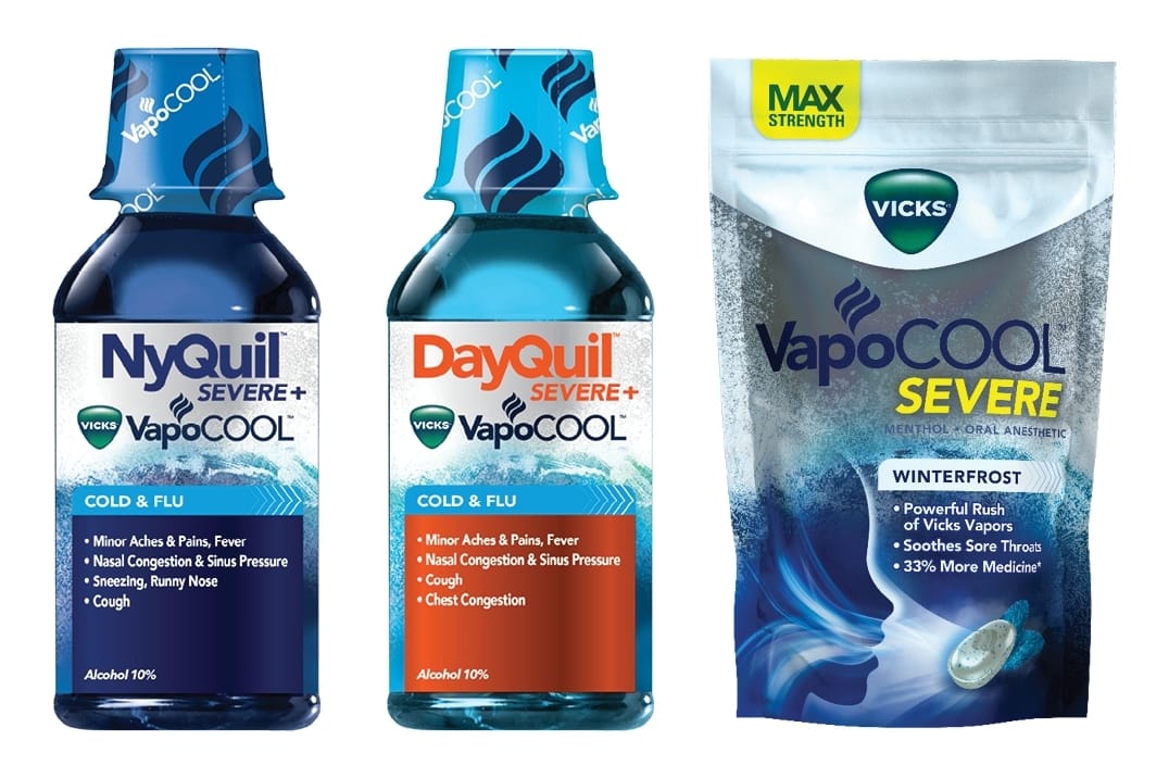 Vicks brings relief with DayQuil and NyQuil Severe with VapoCOOL