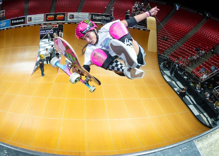 Monster Energy's Arisa Trew takes first place in Women's Skateboard Vert